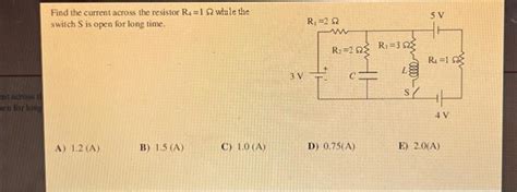 solved find the current across the resistor r4 1Ω whle the