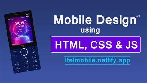 Web Mobile Design Using Html Css And Js V1 Youtube