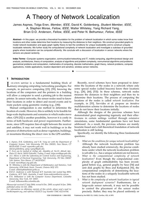 PDF A Theory Of Network Localization