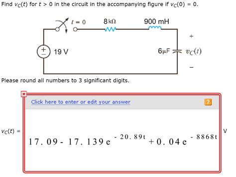 Solved Find Vc T For T In The Circuit In The Chegg Com