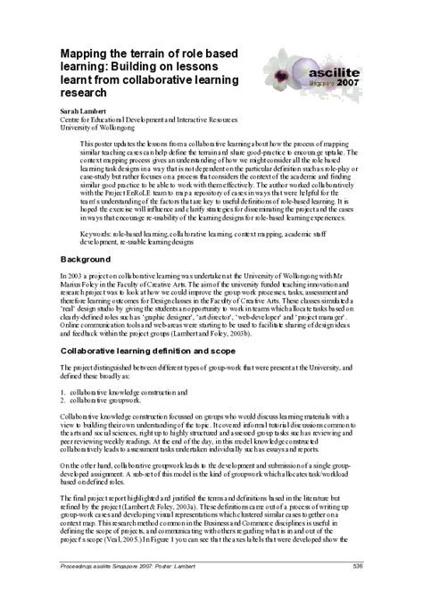 Pdf Research On Role Based Learning Technologies Jeffrey Clark