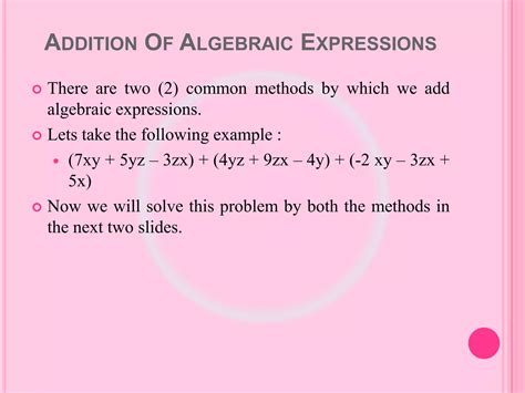 Algebraic Expressions And Identities Pptx Technology And Computing