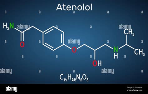 Atenolol Cardioselective Beta Blocker Molecule It Is Antihypertensive Hypotensive And