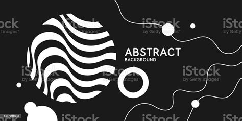 현대적인 트렌디 한 스타일의 추상적 인 배경 간단한 평평한 유기 모양 기하학적 모양과 라인을 가진 포스터 검은색에 대한 스톡 벡터 아트 및 기타 이미지 Istock