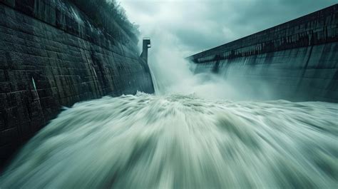Premium Photo Time Exposure Of The Spillway Overflow On Dam Premium Photo Time Exposure Of The Spillway Overflow On Dam