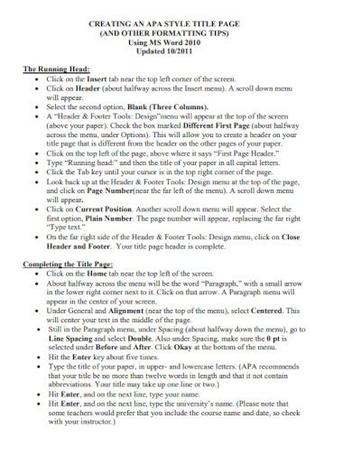 8 APA Title Page Examples