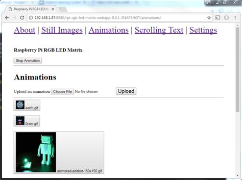 Usage Raspberry Pi Rgb Led Matrix Webapp Adafruit Learning System