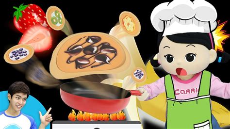오늘은 내가 요리사 캐빈과 꼬마캐리의 플라잉 팬케이크 보드게임 기억력 대결 캐리앤 플레이 Youtube