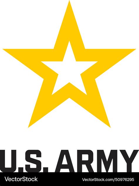 United States Army Star Logo Royalty Free Vector Image