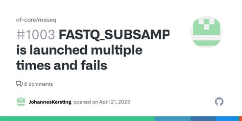 Fastq Subsample Fq Salmon Salmon Index Is Launched Multiple Times And Fails · Issue 1003 · Nf