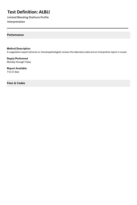 Bahrain Medical Laboratory Limited Bleeding Diathesis Profile Interpretation