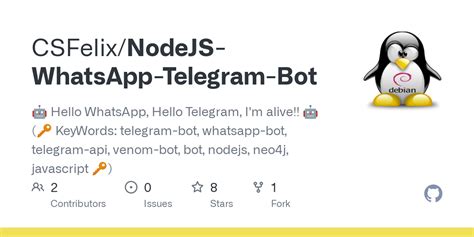Github Csfelixnodejs Whatsapp Telegram Bot 🤖 Hello Whatsapp Hello Telegram Im Alive 🤖