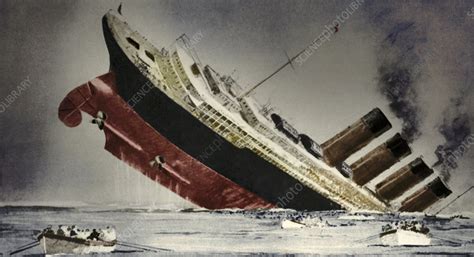 The Sinking Of The Lusitania 7 May 1915 Stock Image C040 9231
