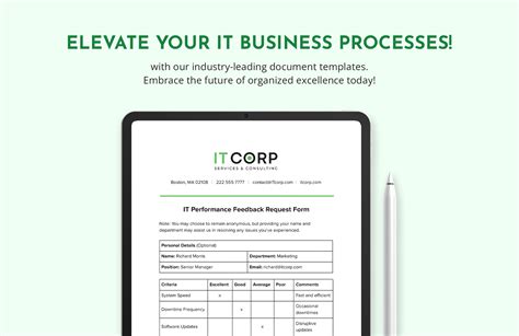 IT Performance Feedback Request Form Template In Word PDF Google Docs Download Template Net