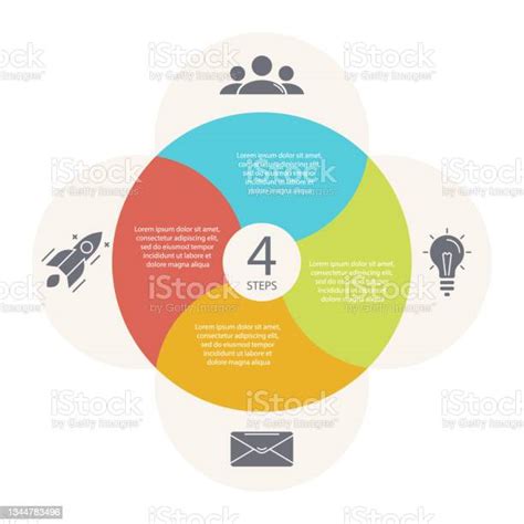 서클 인포그래픽입니다 화살표가 있는 비즈니스 개념을 위한 인포그래픽 템플릿은 레이아웃 프레젠테이션 배너 원형 다이어그램 또는 그래프에 사용할 수 있습니다 0명에 대한 스톡