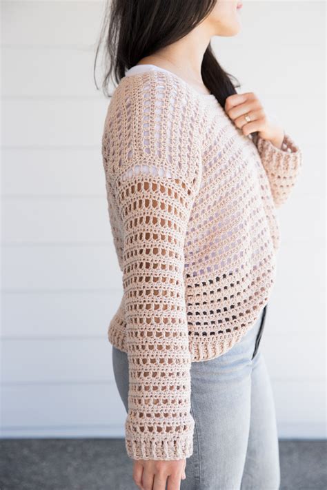 Summer Mesh Sweater Free Crochet Pattern Sizes Xxs Xxl