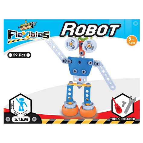 Construct It Flexibles Build A Robot 59 Pieces