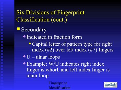 fingerprint classification systems henry and ncic