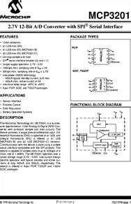 MCP3201 CIP Datasheet 2 7v 12 Bit A D Converter With Spi Serial Interface