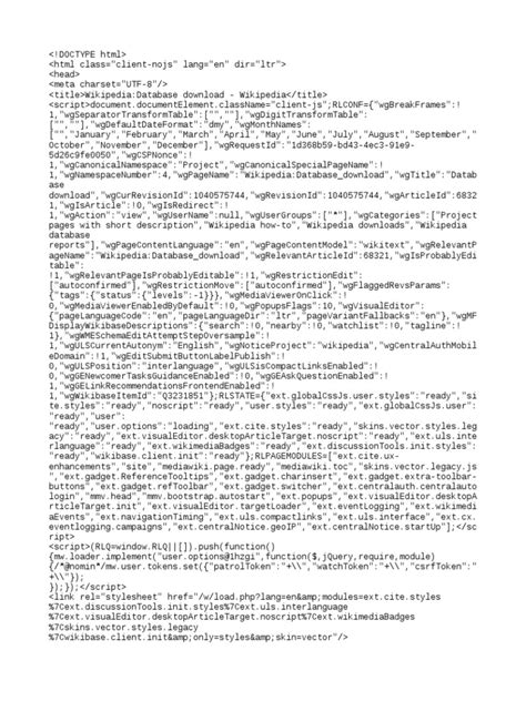 Wikipedia Database Download Wikipedia Htm Download Free Pdf