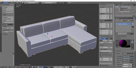Angular Couch Sofa 3d Model 9 Unknown Blend Fbx Obj Free3d