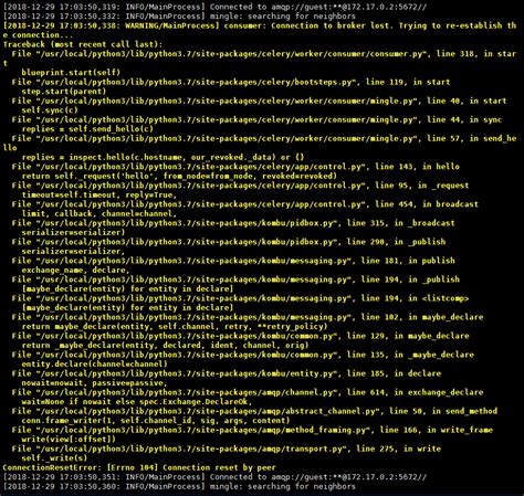Celery 连接rabbitmq Connectionreseterror Errno 104 Python Csdn问答