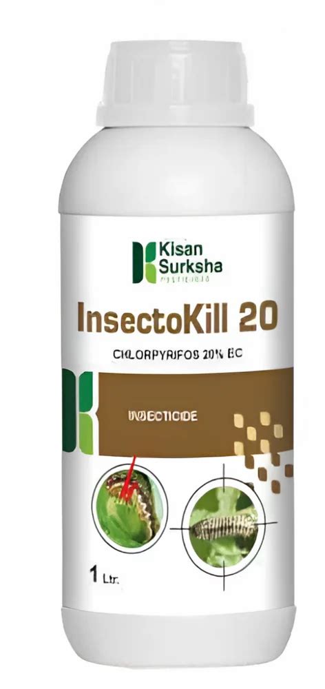 Kisan Surksha 1 L 20 Ec Insectokill Insecticide 20 Chlorpyrifos At