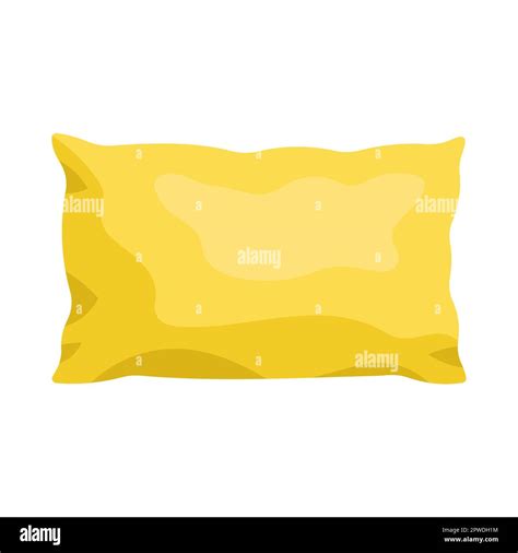Yellow Rectangular Pillow Vector Illustration Stock Vector Image And Art