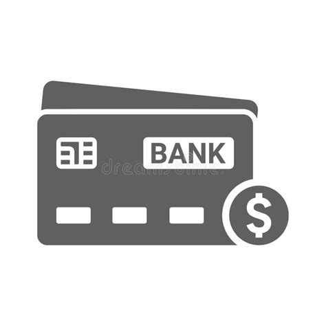 Bank Cards Credit Icon Gray Vector Graphics Stock Vector
