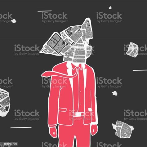 Vector Illustration Man And Newspaper Stock Illustration Download