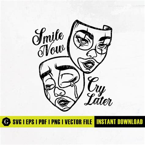 Smile Now Cry Later Tattoo Outline Meaningful Design And Symbolism