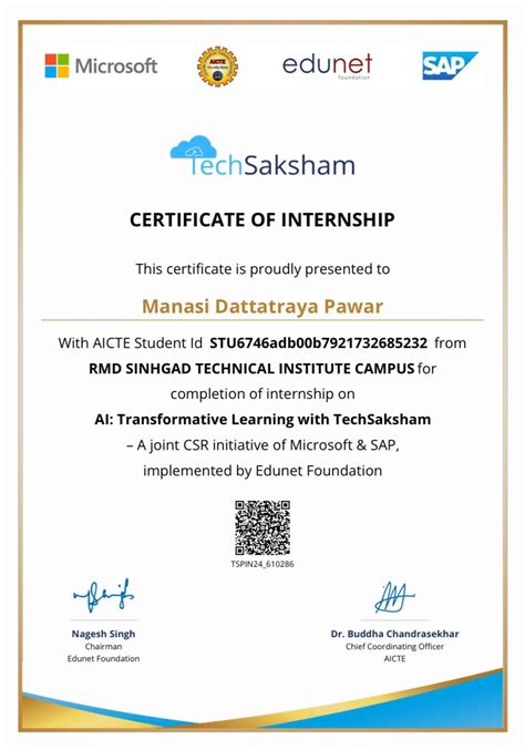 Excited To Share I Have Successfully Completed My Internship On Ai