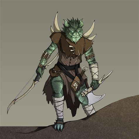 Artstation Green Dragonborn Ranger