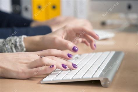 Female Fingers Typing On Keyboard Stock Photo AlexBrylov 71514991