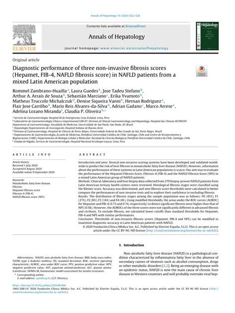 Pdf Diagnostic Performance Of Three Non Invasive Fibrosis Scores