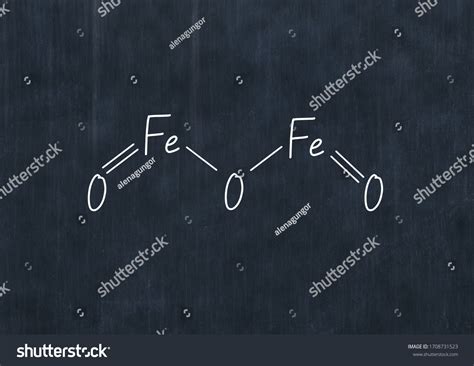 Iron Oxide Formula Handwritten Chemical Formula Stock Illustration