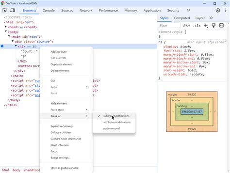 Setup Dom Break Point Jim Blog