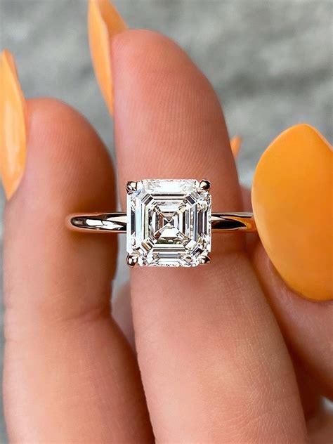 Asscher Cut Diamond Ring Artofit