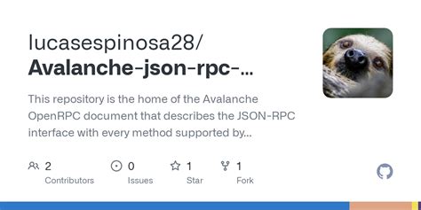 Github Lucasespinosa Avalanche Json Rpc Specification This Repository Is The Home Of The