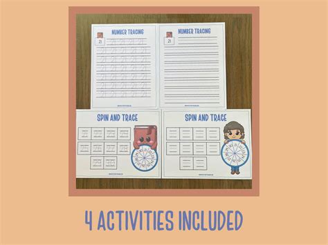 Counting Numbers 21 30 Spin And Trace Preschool Printables For Math