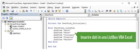 Listbox Vba Excel Casella Di Riepilogo Excel Per Tutti