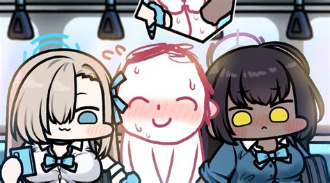 Sensei Asuna Arona S Sensei Doodle And Karin Blue Archive Drawn By Jazz Jack Danbooru