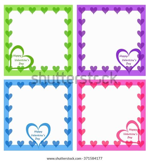 Cute Vector Frame Set Colorful Cute Stock Vector Royalty Free 371584177 Shutterstock