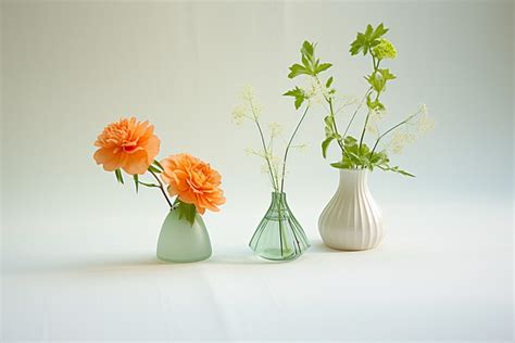 꽃꽂이가 다른 세 가지 꽃병 모양 흰색 배경에 격리된 안에 설정된 장식용 꽃병의 3d 그림 고화질 사진 사진 배경 일러스트 및 사진 무료 다운로드 Pngtree