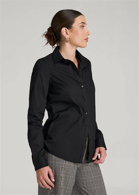 Slim Fit Button Up Womens Tall Shirt American Tall
