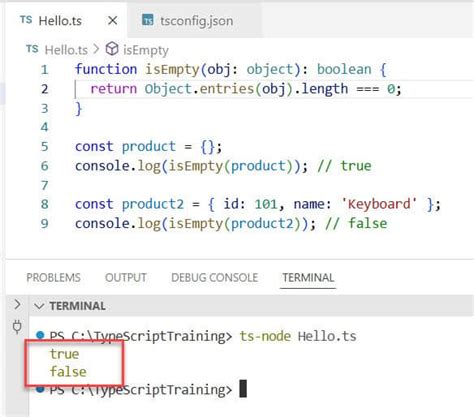 how to check if object is empty in typescript
