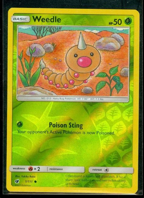 Weedle Reverse Holo 1 Prices Pokemon Crimson Invasion Pokemon Cards