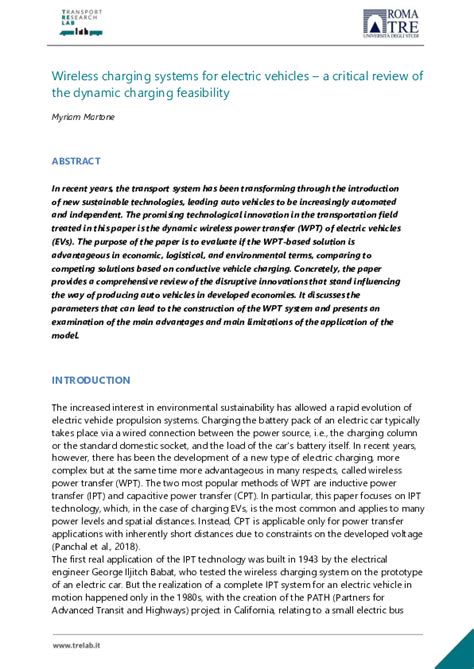Pdf Wireless Charging Systems For Electric Vehicles A Critical Review Of The Dynamic