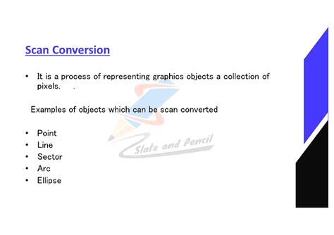 2 Module Computer Graphics Scan Conversion It Is A Process Of