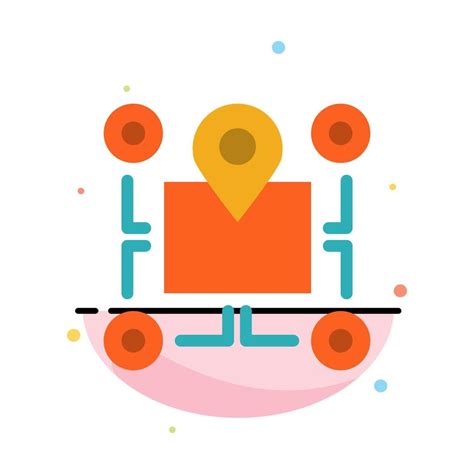 Location Map Chip Area Pointer Abstract Flat Color Icon Template